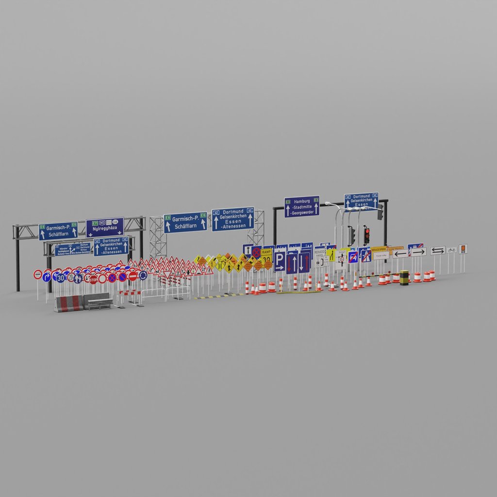 Exit Sign (Cycles) | FREE 3D Sign models | BlenderKit