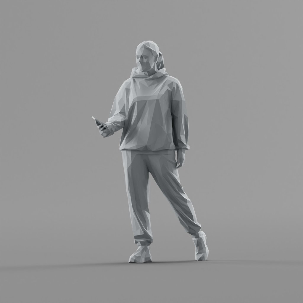 Lowpoly Female Standing | Women models | BlenderKit