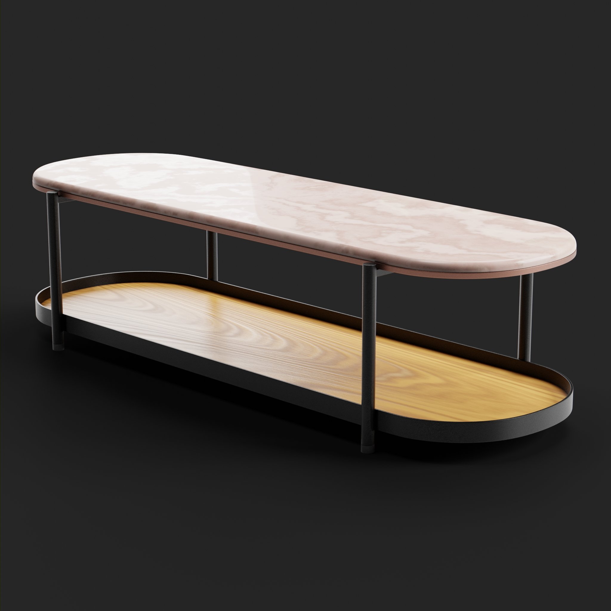 Long Center Table | FREE Tables models | BlenderKit
