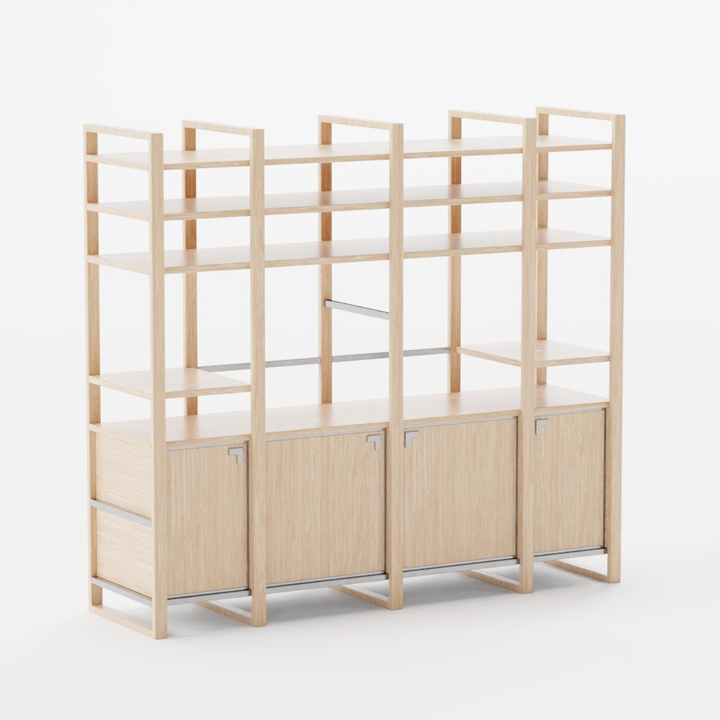Bookshelf | Bookcases models | BlenderKit
