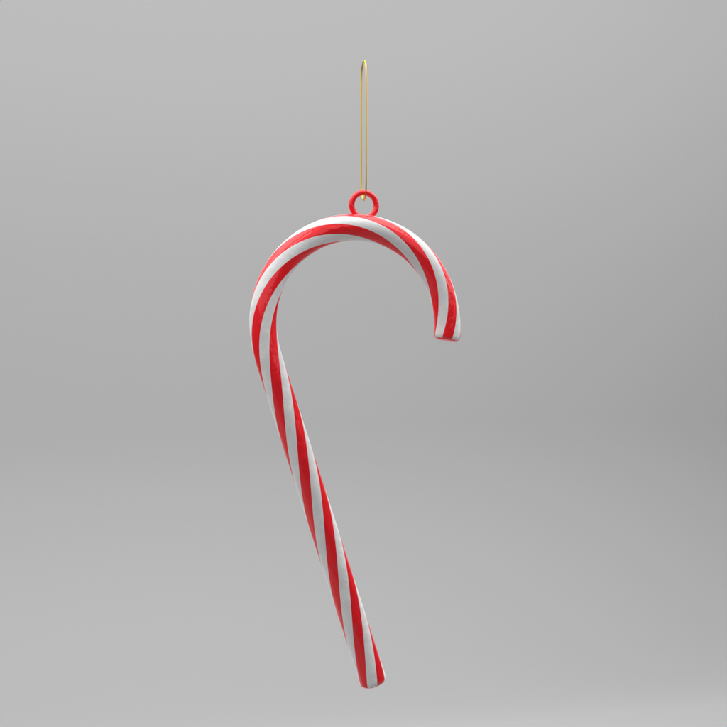 BlenderKit | Download the Christmas Candy Cane Deco model