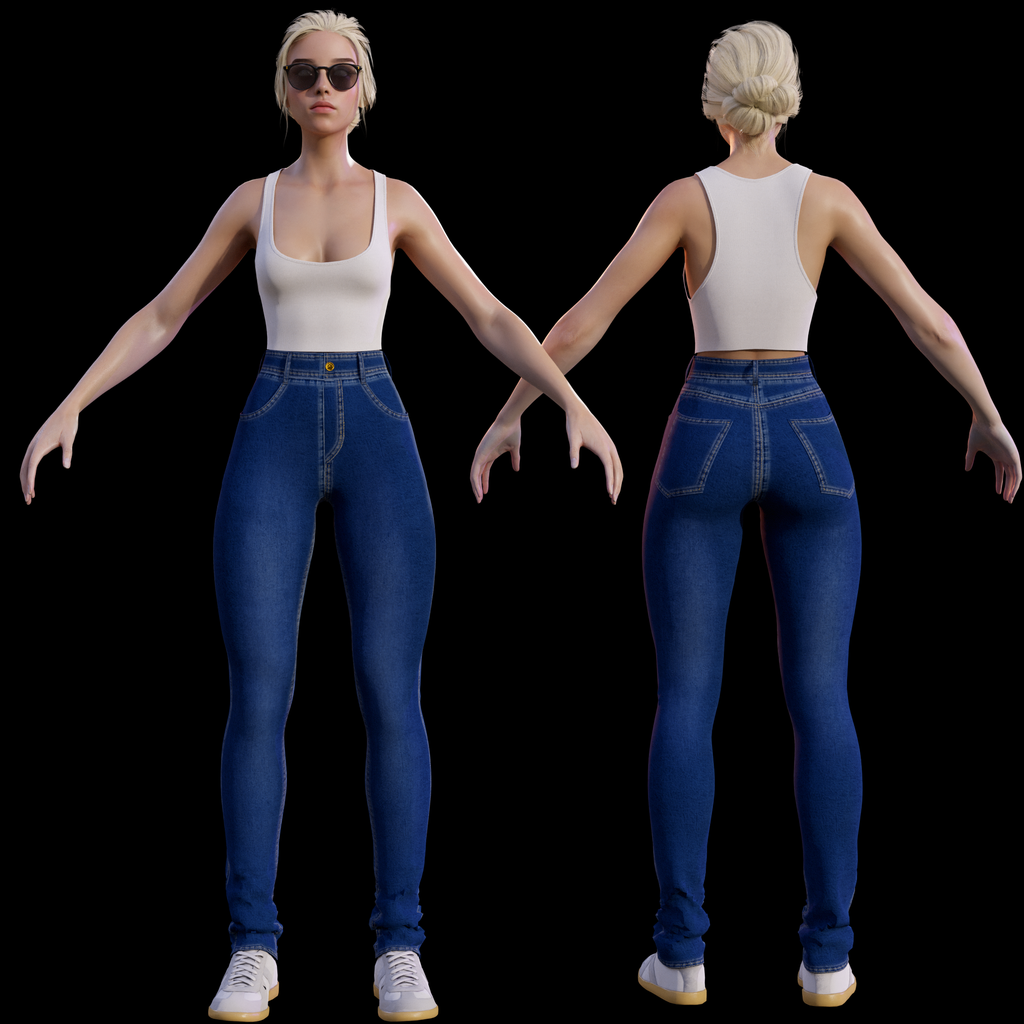 BlenderKit | Download the Street Girl model