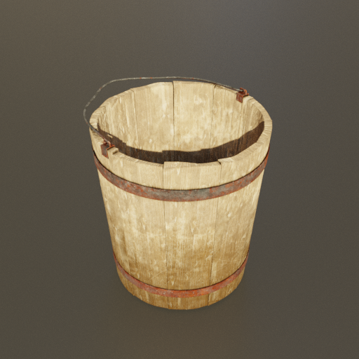 Medieval bucket | Containers models | BlenderKit