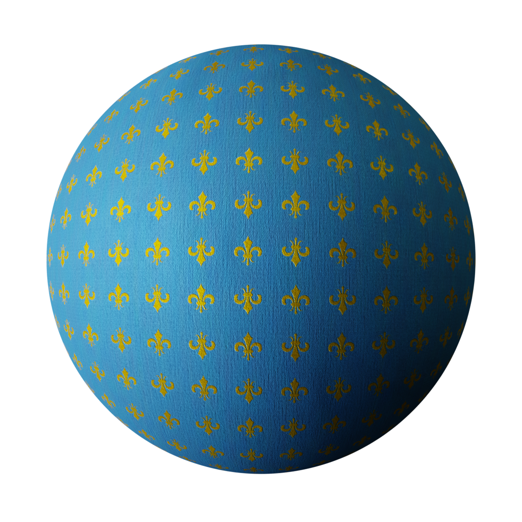 Medieval Royal Blue Gold-cloth with lily | FREE fabric materials ...