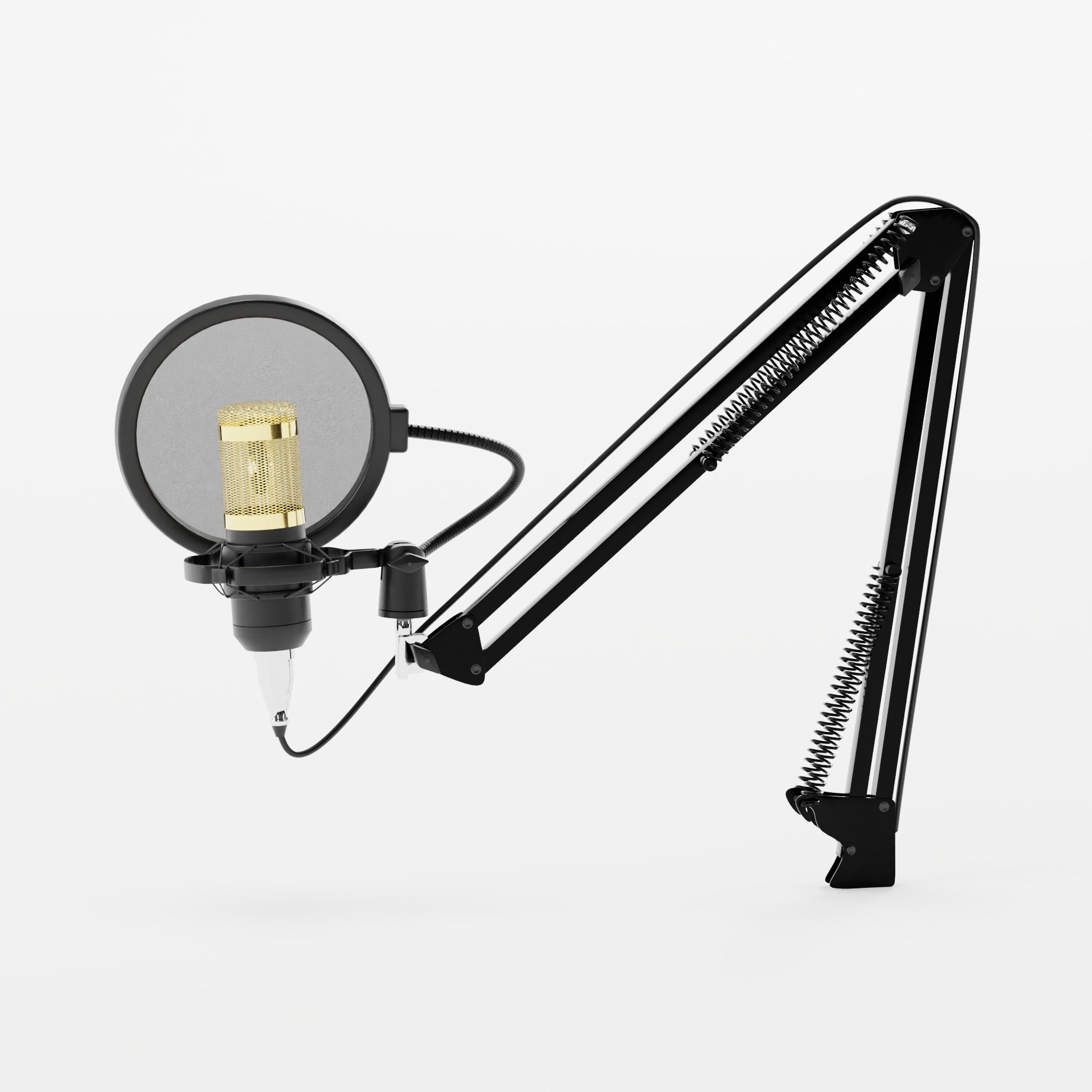 Microphone with Movable Stand | Audio Devices models | BlenderKit