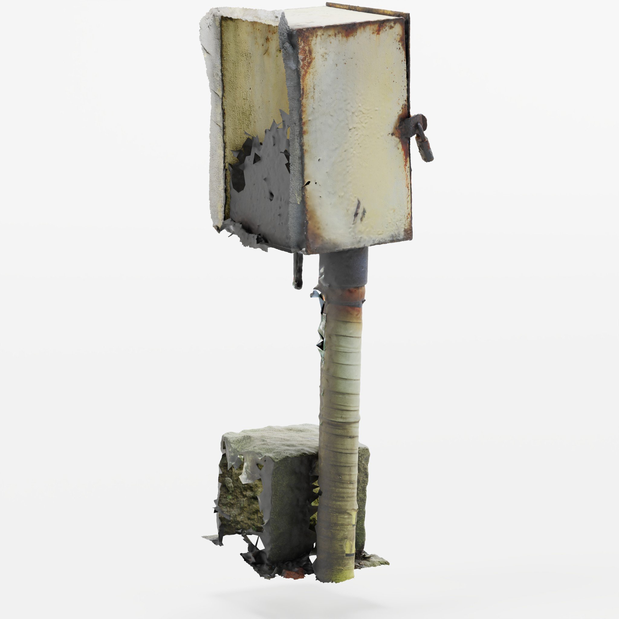 External gas box photoscanned | FREE Urban Environment models | BlenderKit