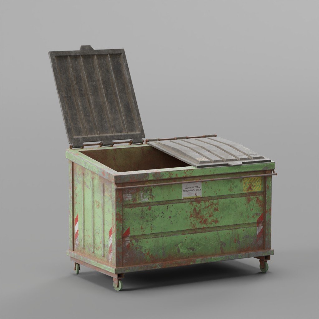 Garbage dumpster big | Containers models | BlenderKit