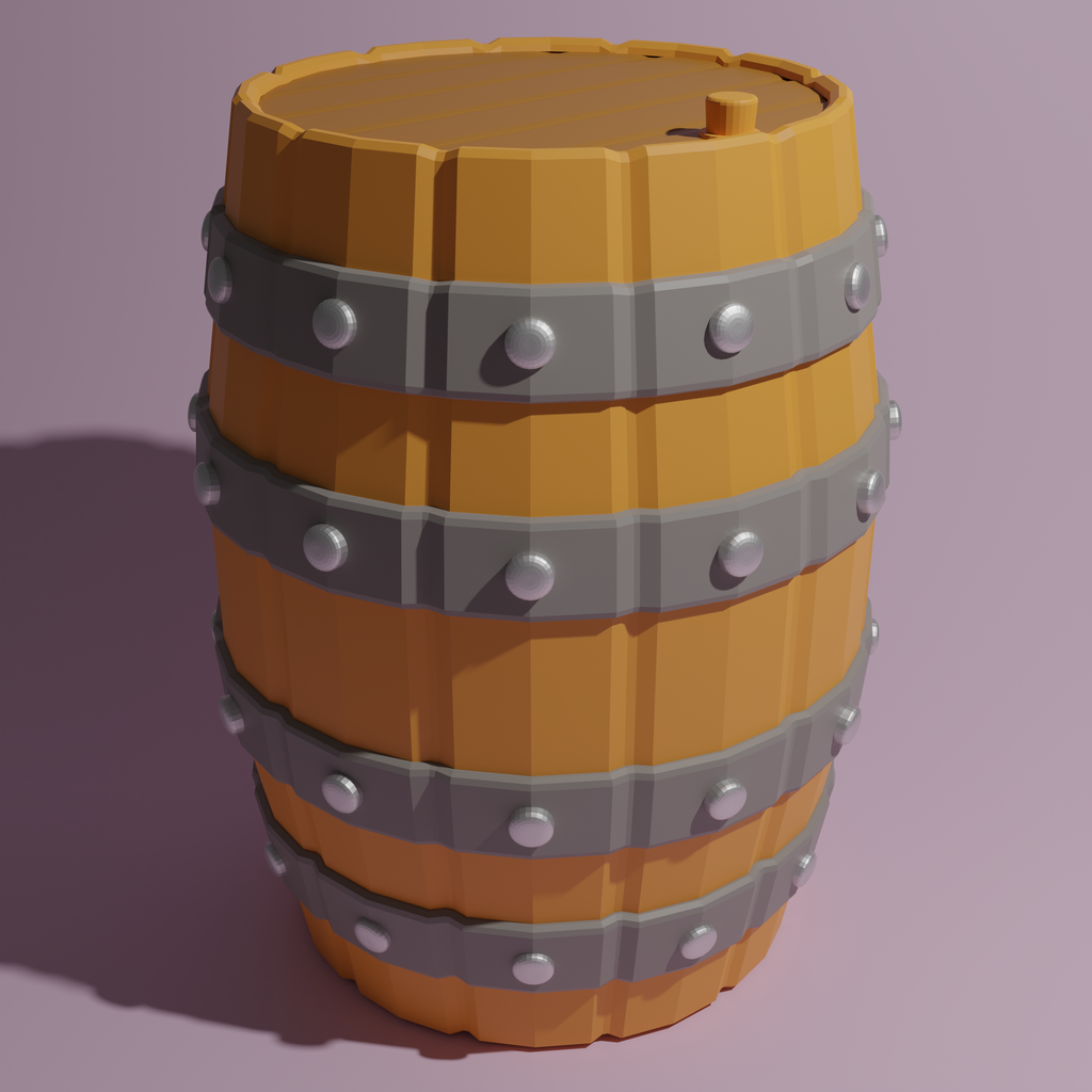 Barrel stylized viking | FREE Containers models | BlenderKit