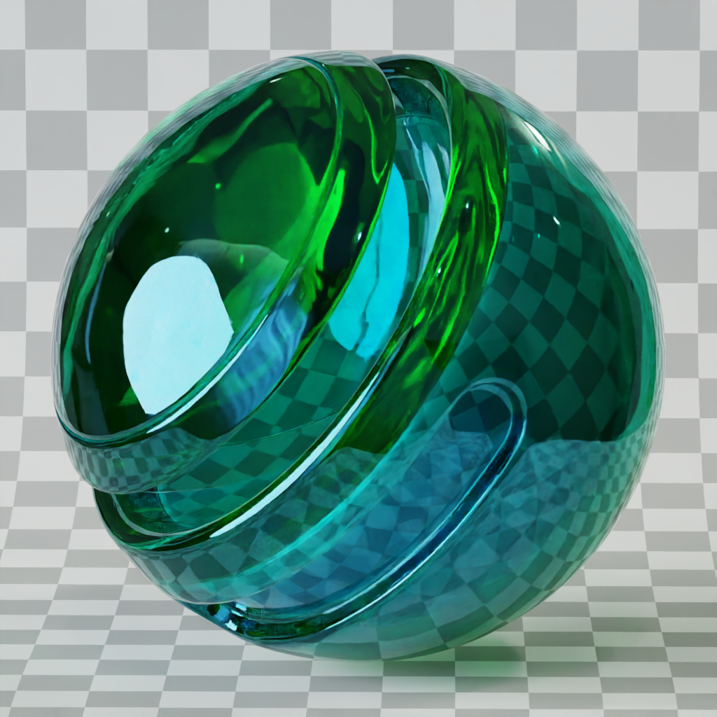 Glass Teal | FREE glass materials | BlenderKit