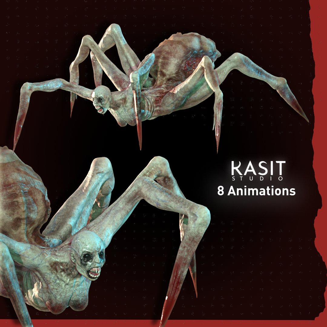 Spider animated | Monsters & Creatures models | BlenderKit