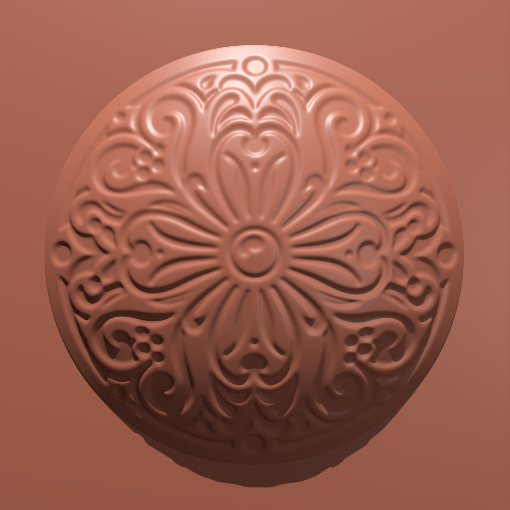 Decorative Ornate Button | FREE geometric brushes | BlenderKit