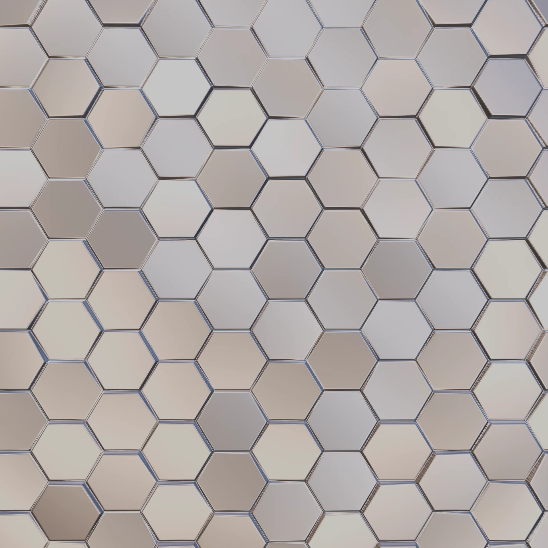 Hexagonal tilted plates | FREE pattern brushes | BlenderKit