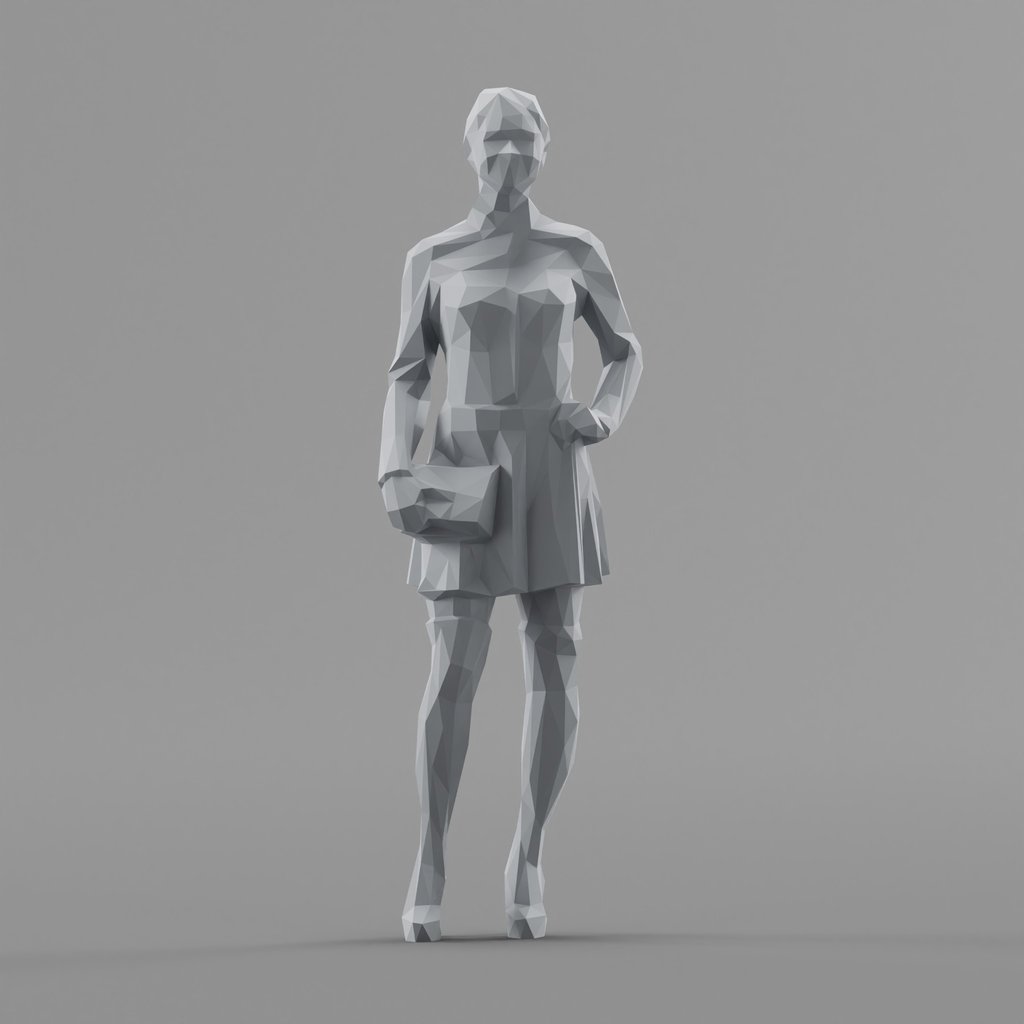 Rig Character Model - Maid | FREE Women models | BlenderKit