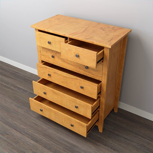 Chest of drawer with 6 drawer | Sideboard & Drawers models | BlenderKit