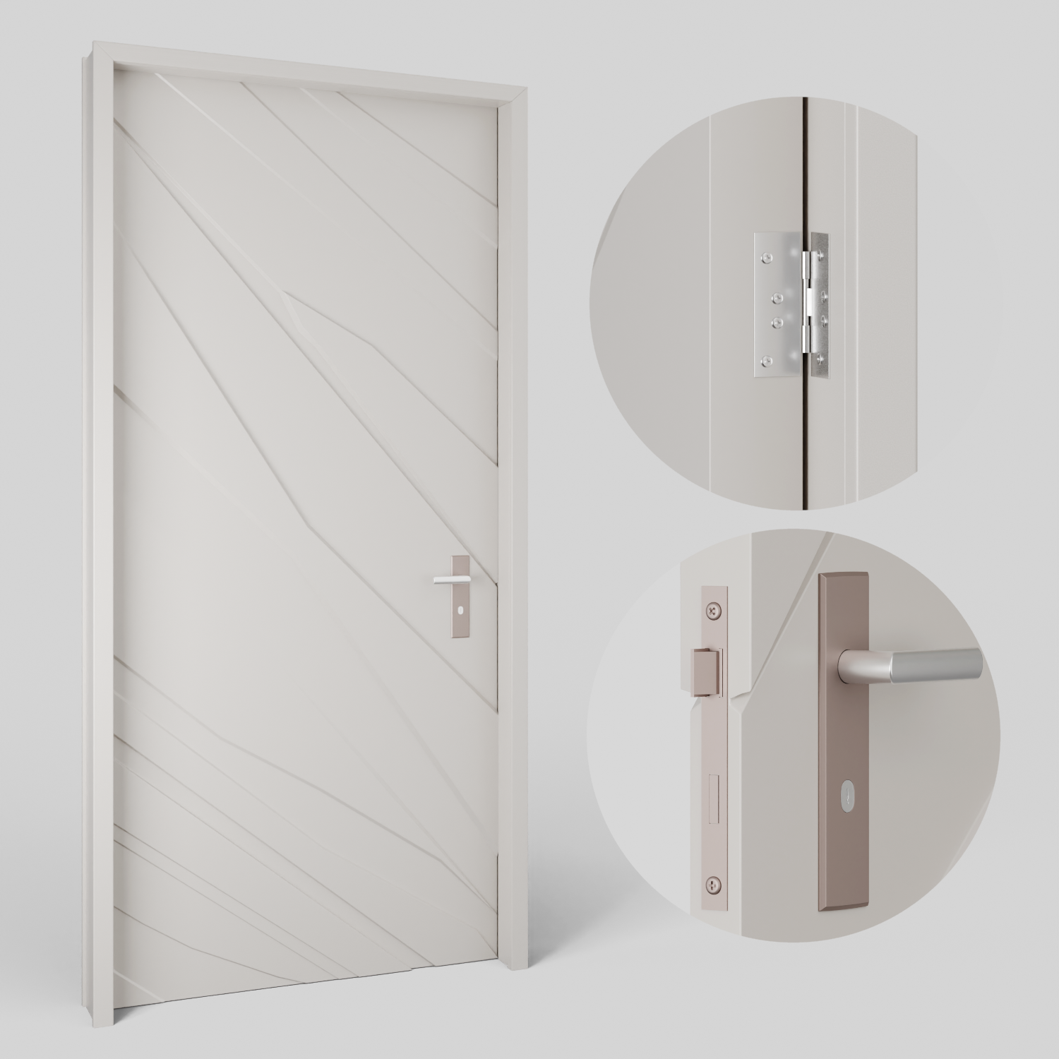 Modern door fracture design | Doors models | BlenderKit