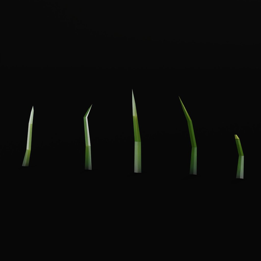 Low Poly Basic Grass Elements | FREE Grass models | BlenderKit