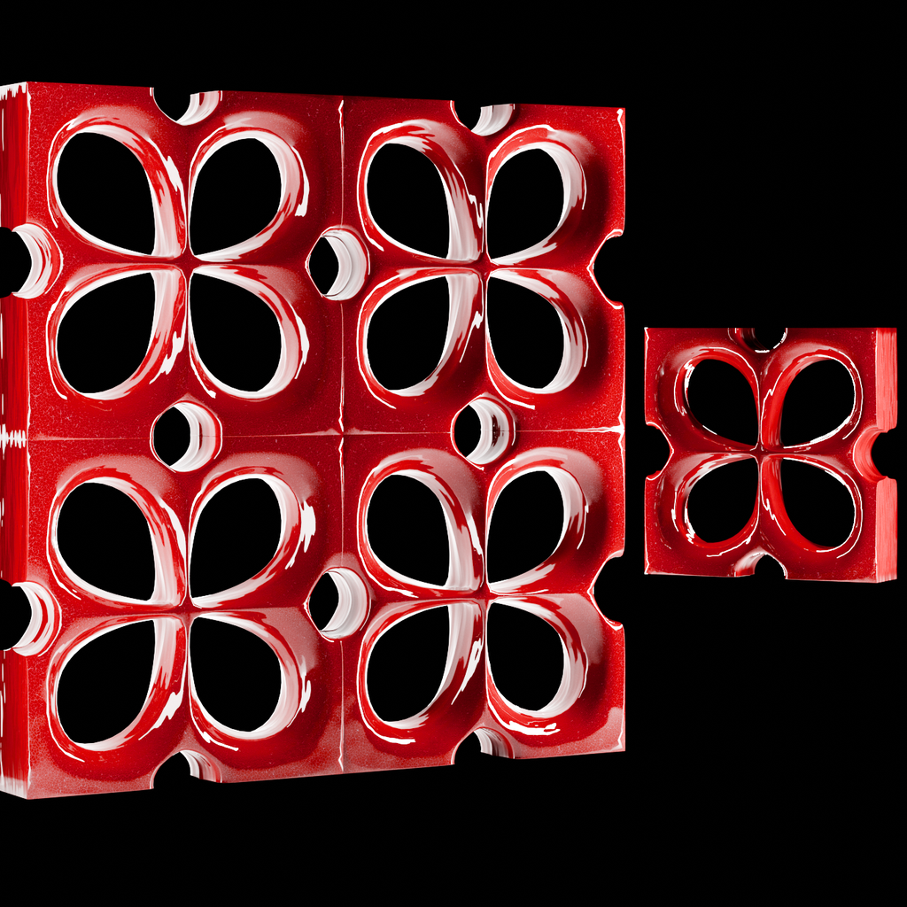 Clover Wall Breeze Block | 3D Panels models | BlenderKit