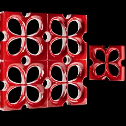 Clover Wall Breeze Block | FREE 3D Panels models | BlenderKit
