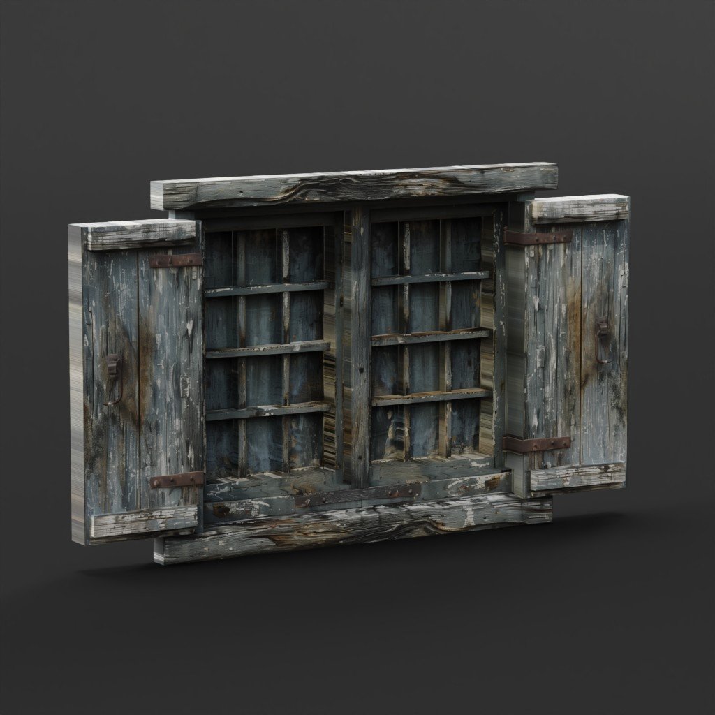 Old window - T - 45 | Windows models | BlenderKit