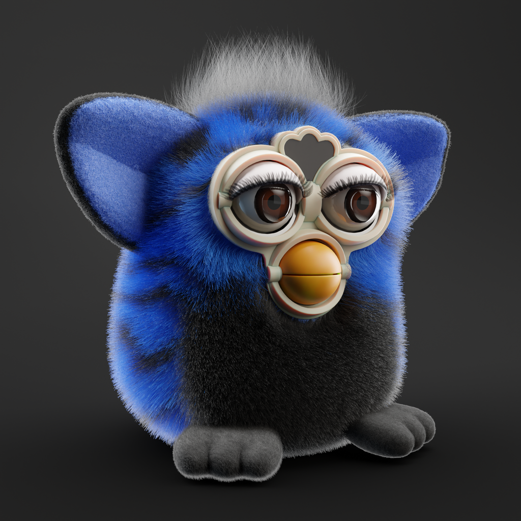 Furby - Blue Turtle | Toys models | BlenderKit