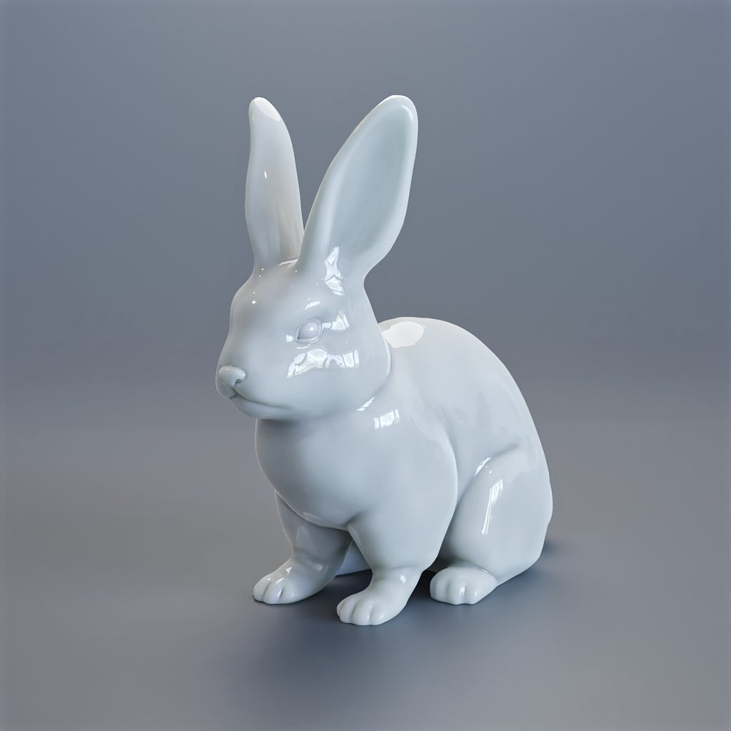 Ceramic rabbit | Interior Sculptures models | BlenderKit
