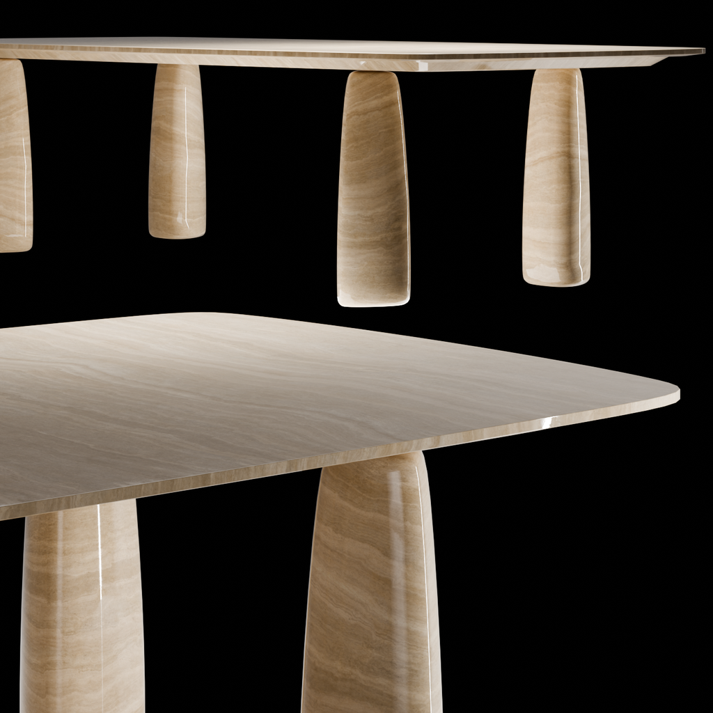 Monolith Outdoor Dining Table | FREE Tables models | BlenderKit