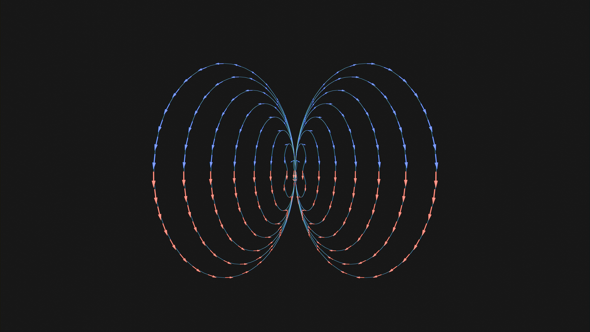 Magnetic field 2D in GN [Animated] | FREE Science models | BlenderKit