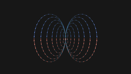Magnetic field 2D in GN [Animated] | FREE Science models | BlenderKit