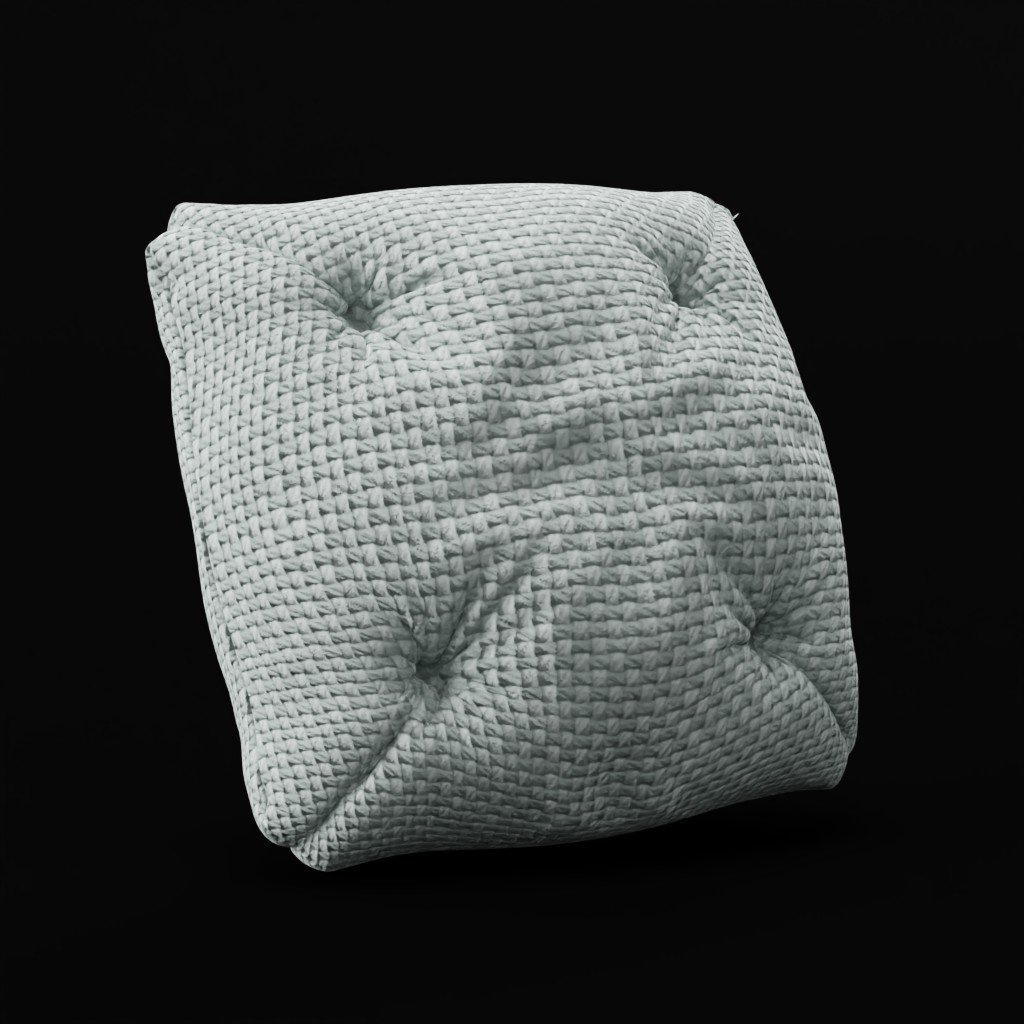 Blue Thick Weave Pillow | Pillows models | BlenderKit