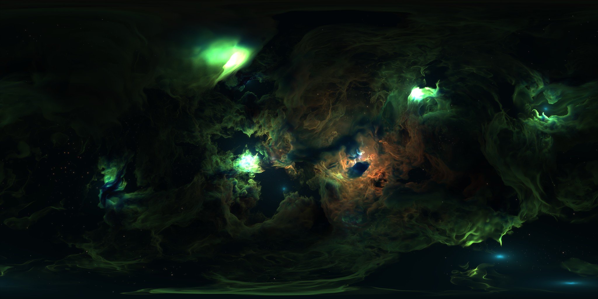 Emerald Nebula in Space, 8k | Outdoor HDRis | BlenderKit
