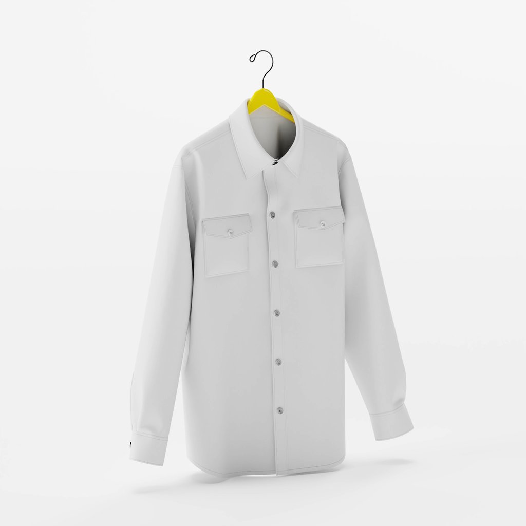 Men Long Sleeve Casual Plaid | Man Clothing models | BlenderKit
