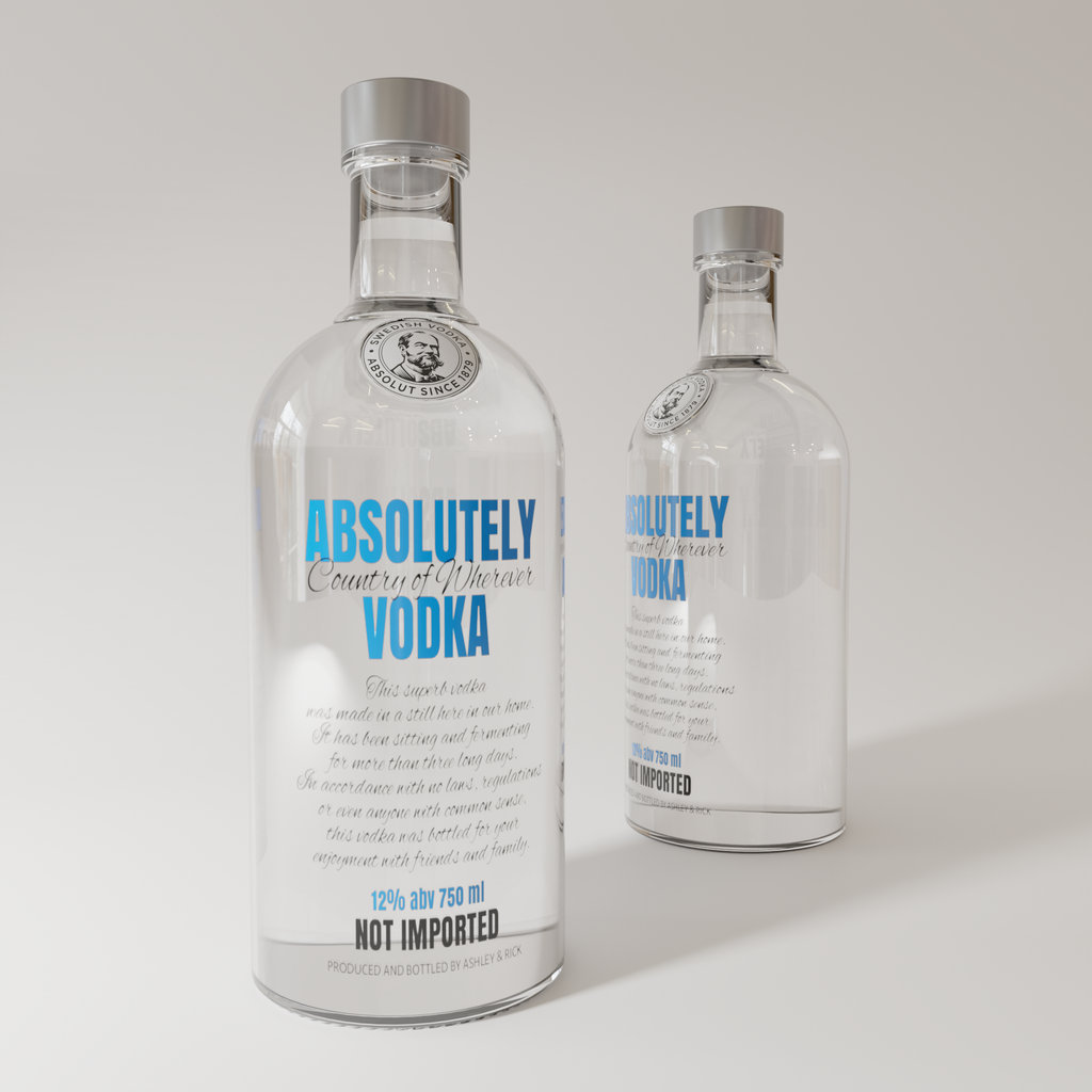 Vodka absolut | Beverages models | BlenderKit