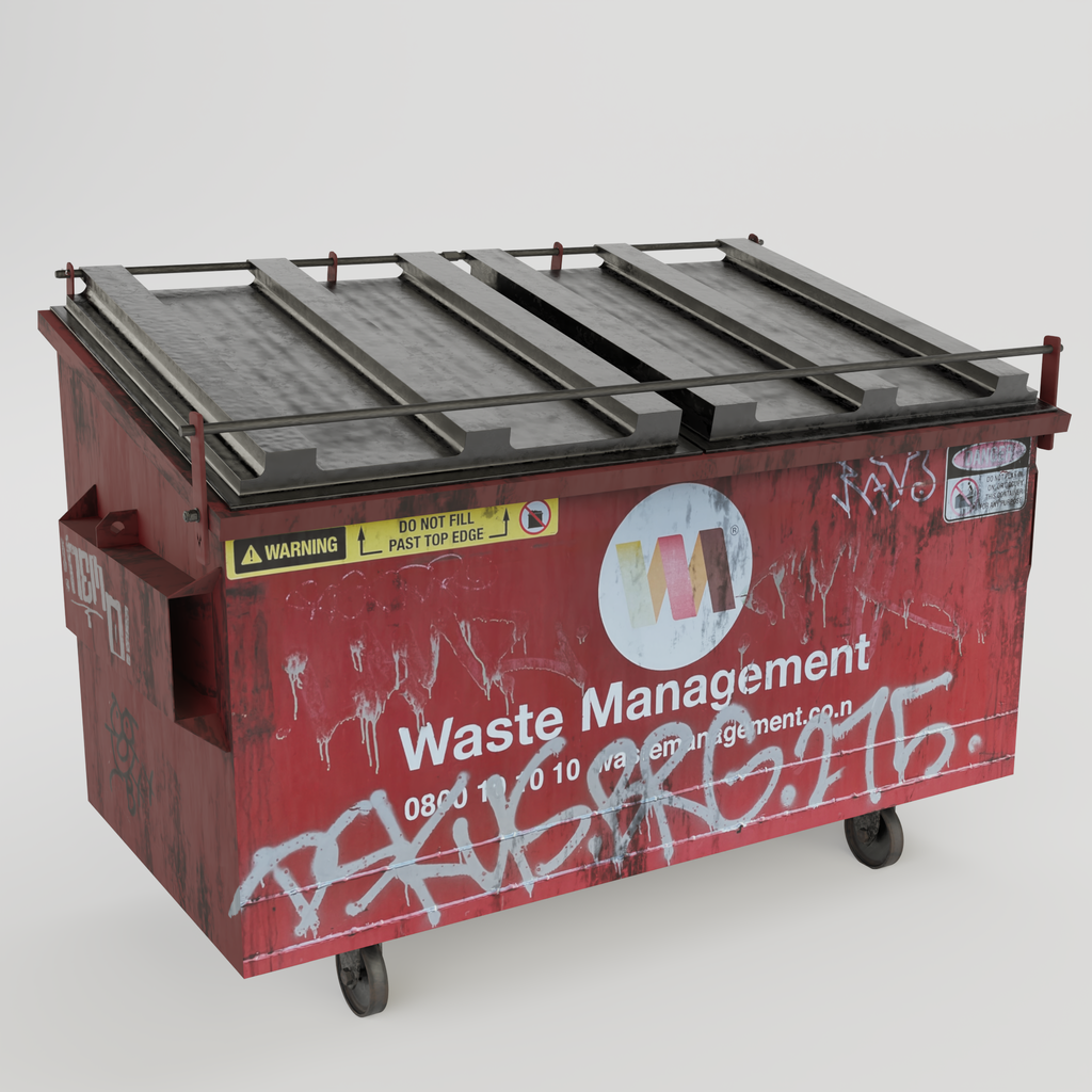 Industrial Waste Bin | FREE Containers models | BlenderKit