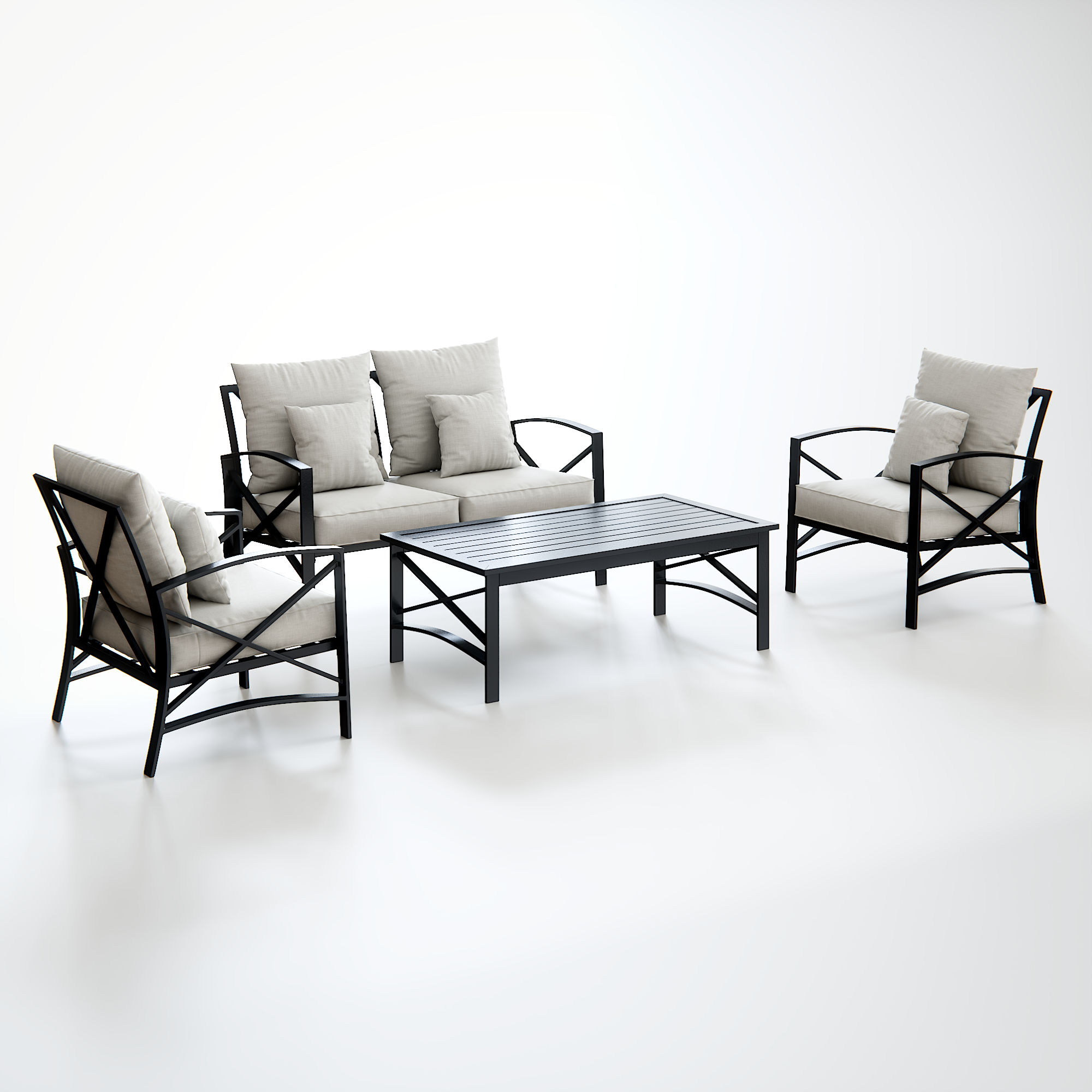 Outdoor Sofa Set | Outdoor Furniture models | BlenderKit