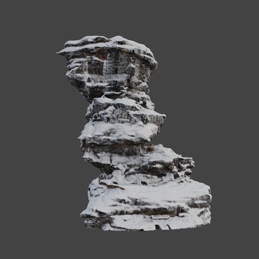 Winter Snow Rock Formation | Environment Elements models | BlenderKit