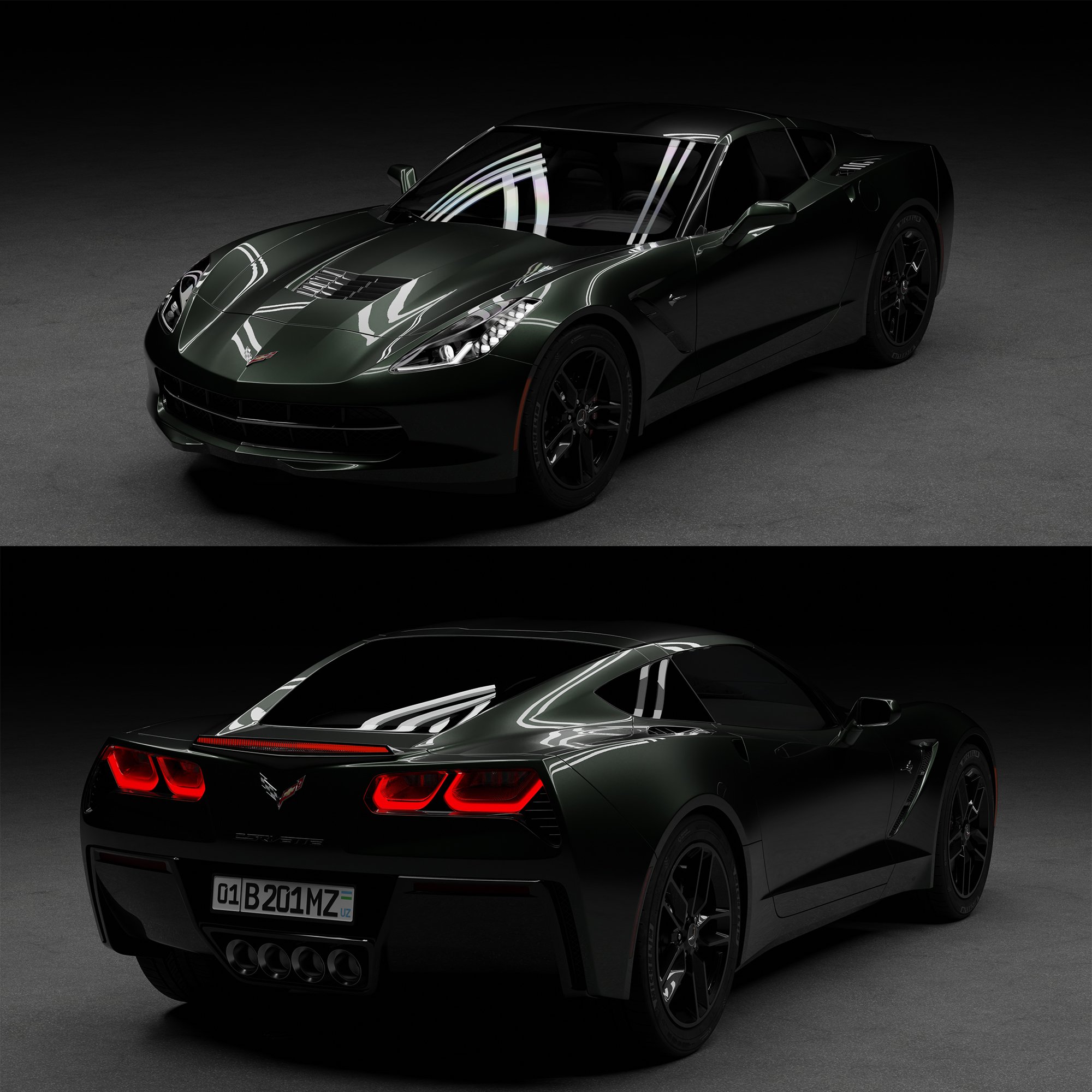 Corvette C7 Stingray | FREE Luxury Cars models | BlenderKit