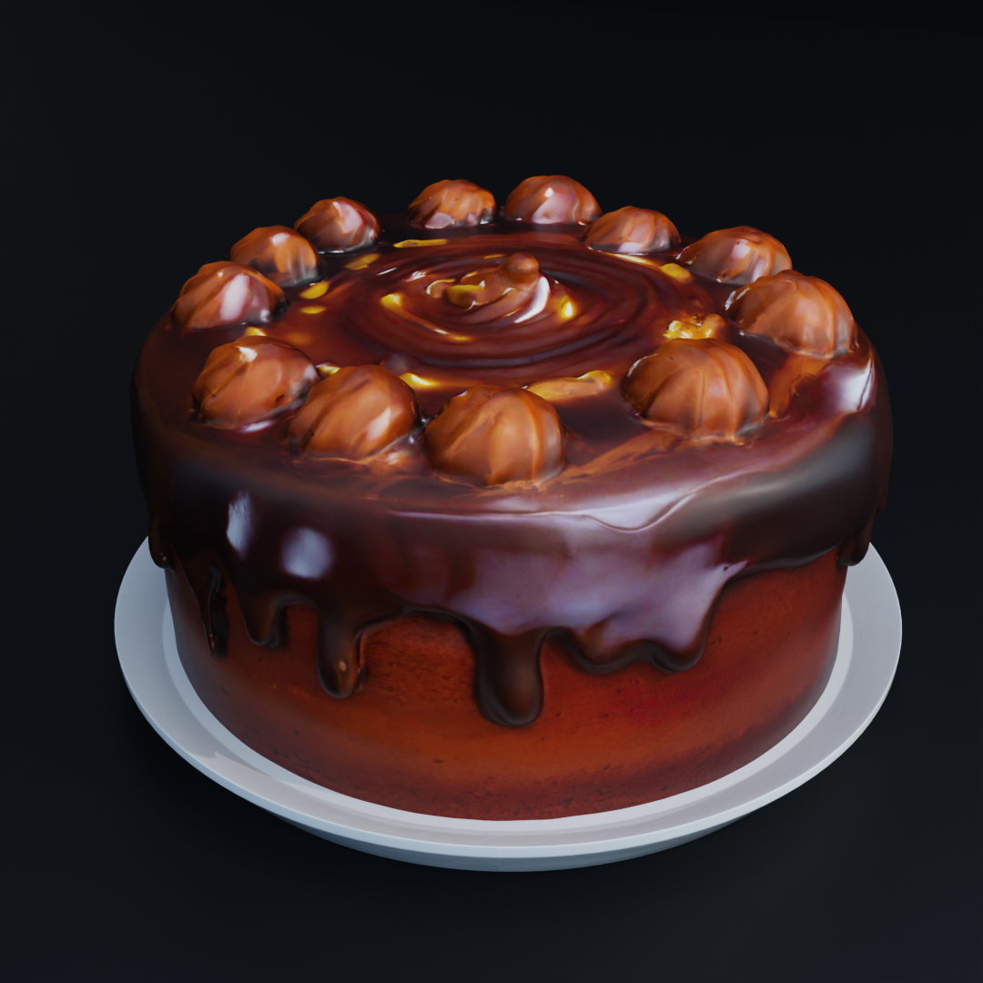 Chocolate cake | Sweets / Desserts models | BlenderKit