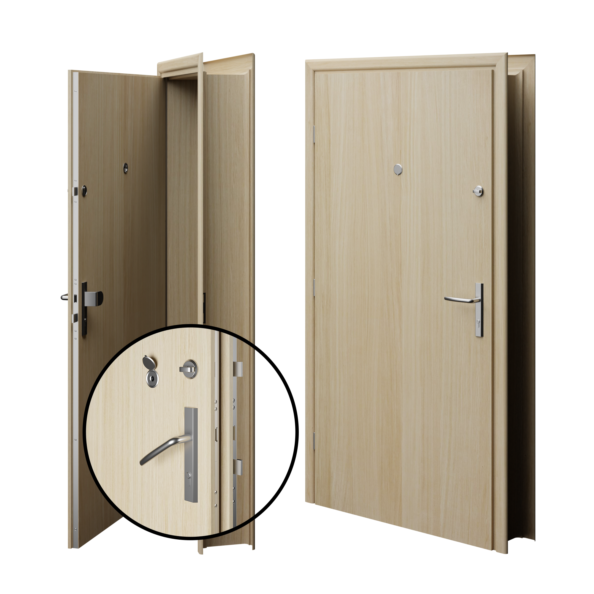 Entrance door - animated | Doors models | BlenderKit