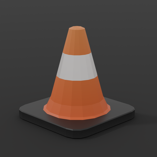 Low Poly Traffic Cone | FREE Signs models | BlenderKit