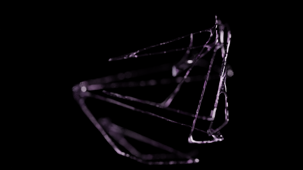 Abstract Purple Crystal Wireframe Scene | Abstract scenes | BlenderKit