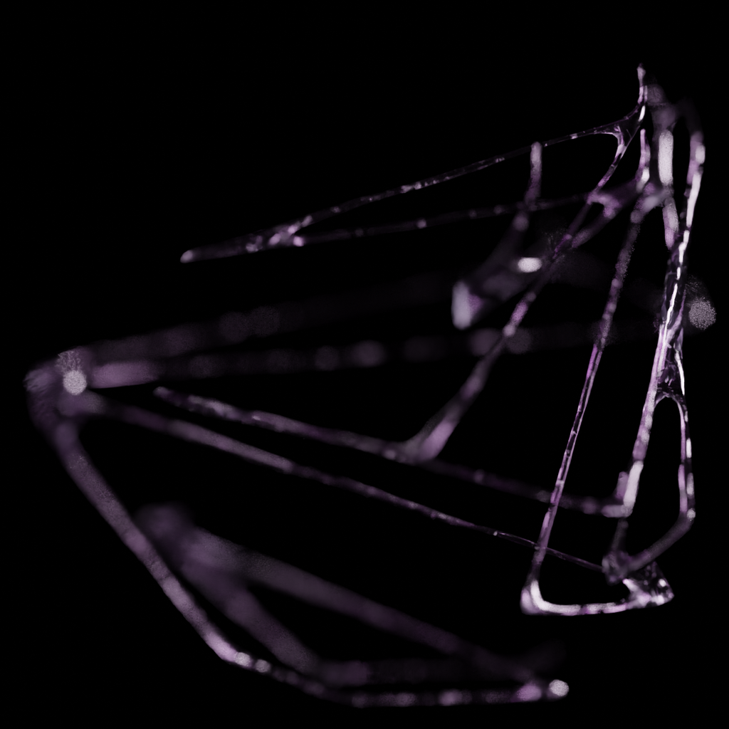 BlenderKit | Download the Abstract Purple Crystal Wireframe Scene scene