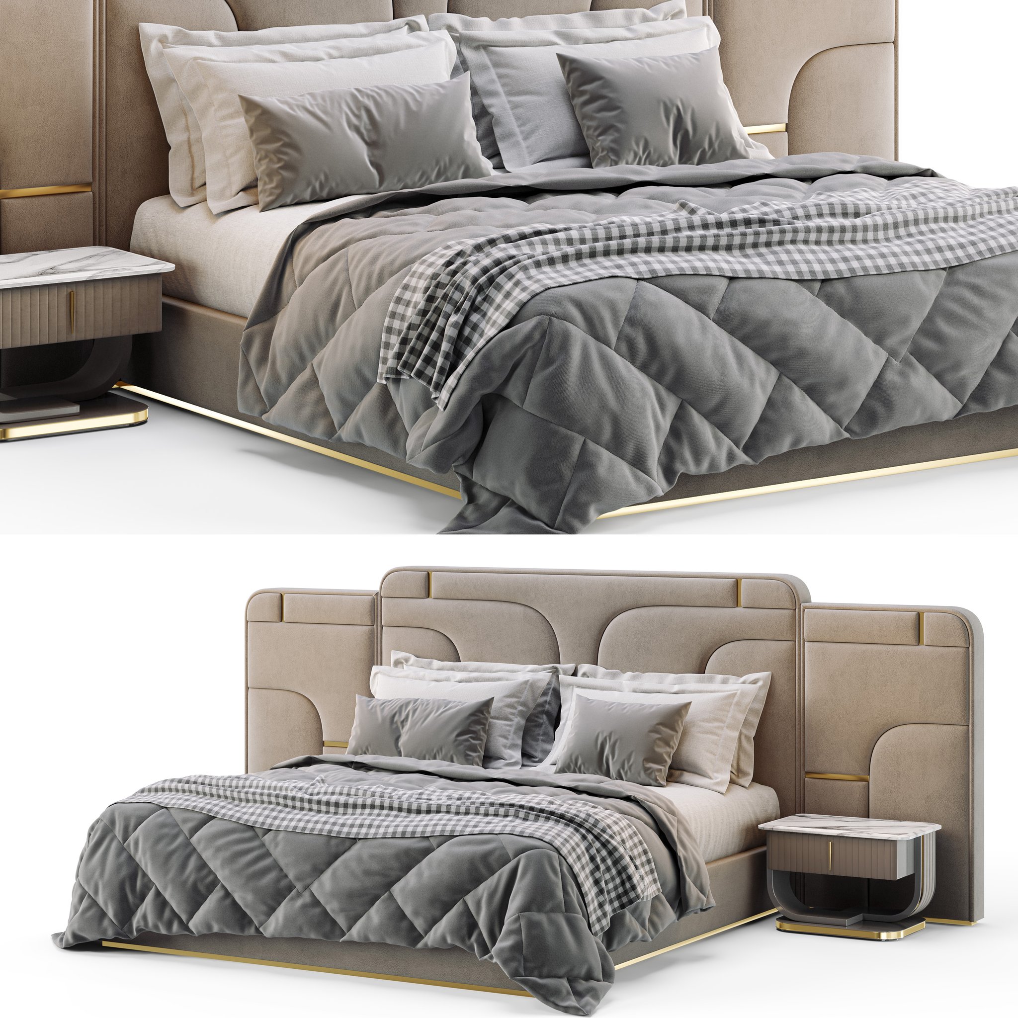 Bed CRYSTAL BEDROOM BY saberjewels | Beds models | BlenderKit