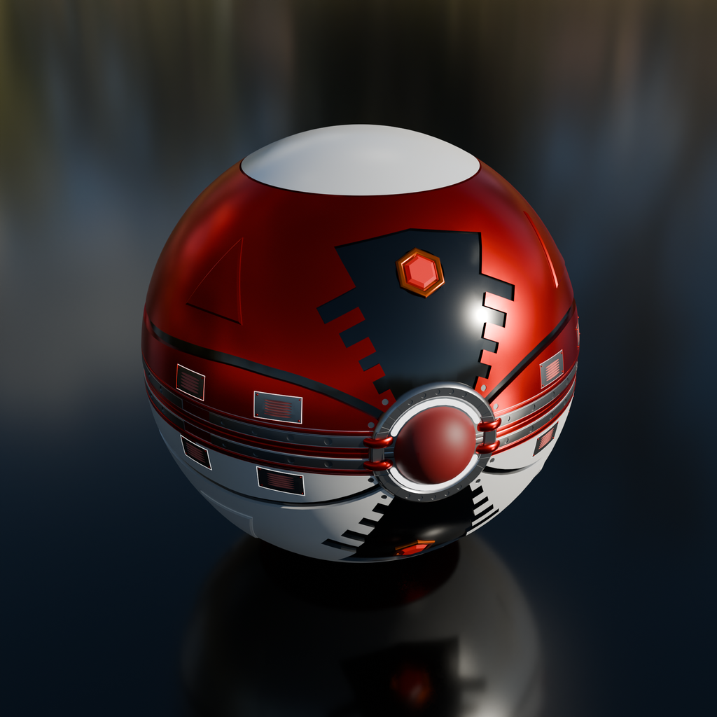 Scifi Pokeball | Technology models | BlenderKit