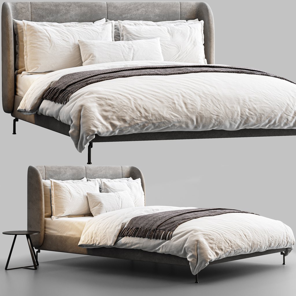 Modern Bed | FREE 3D Bed models | BlenderKit