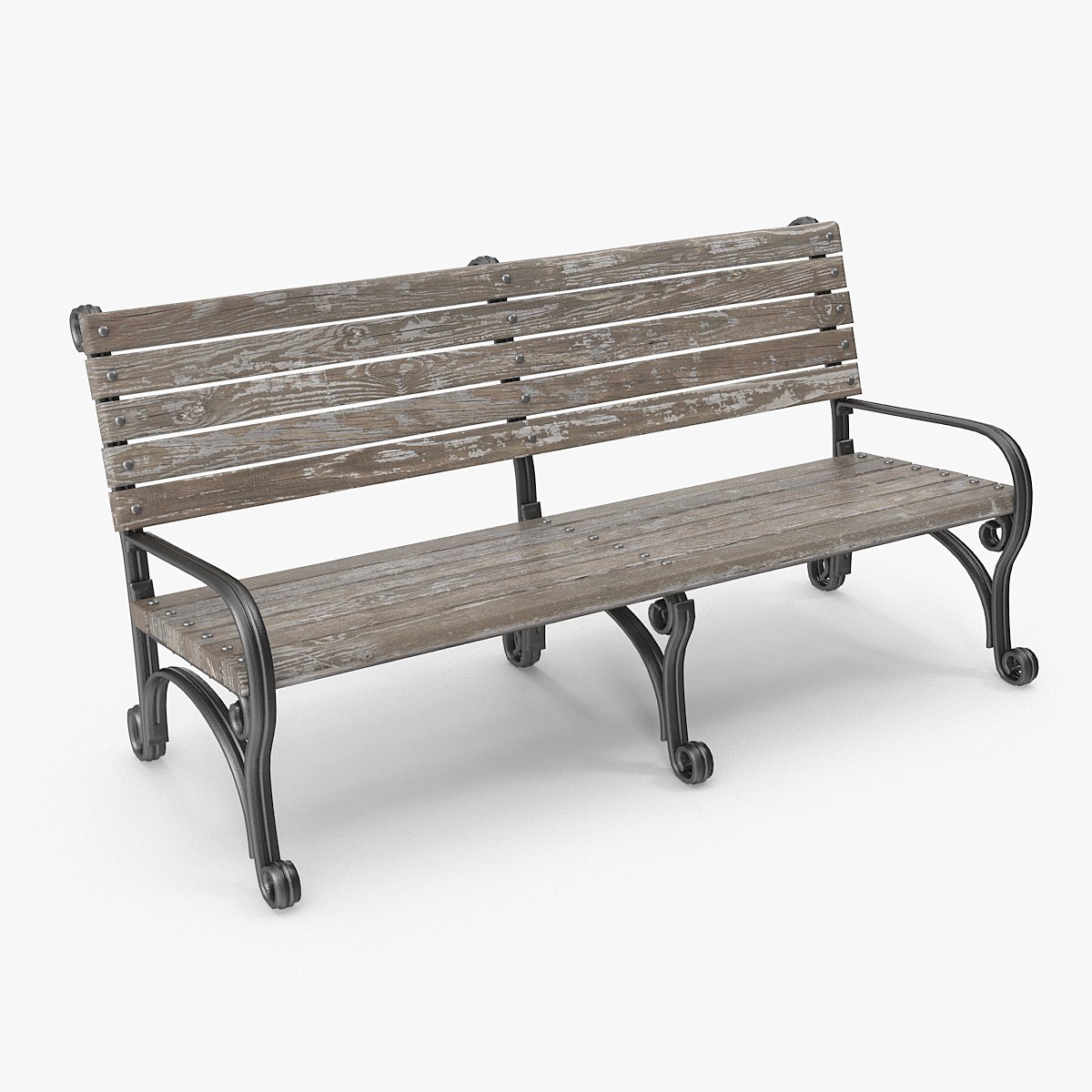 Old Bench | Outdoor Furniture models | BlenderKit