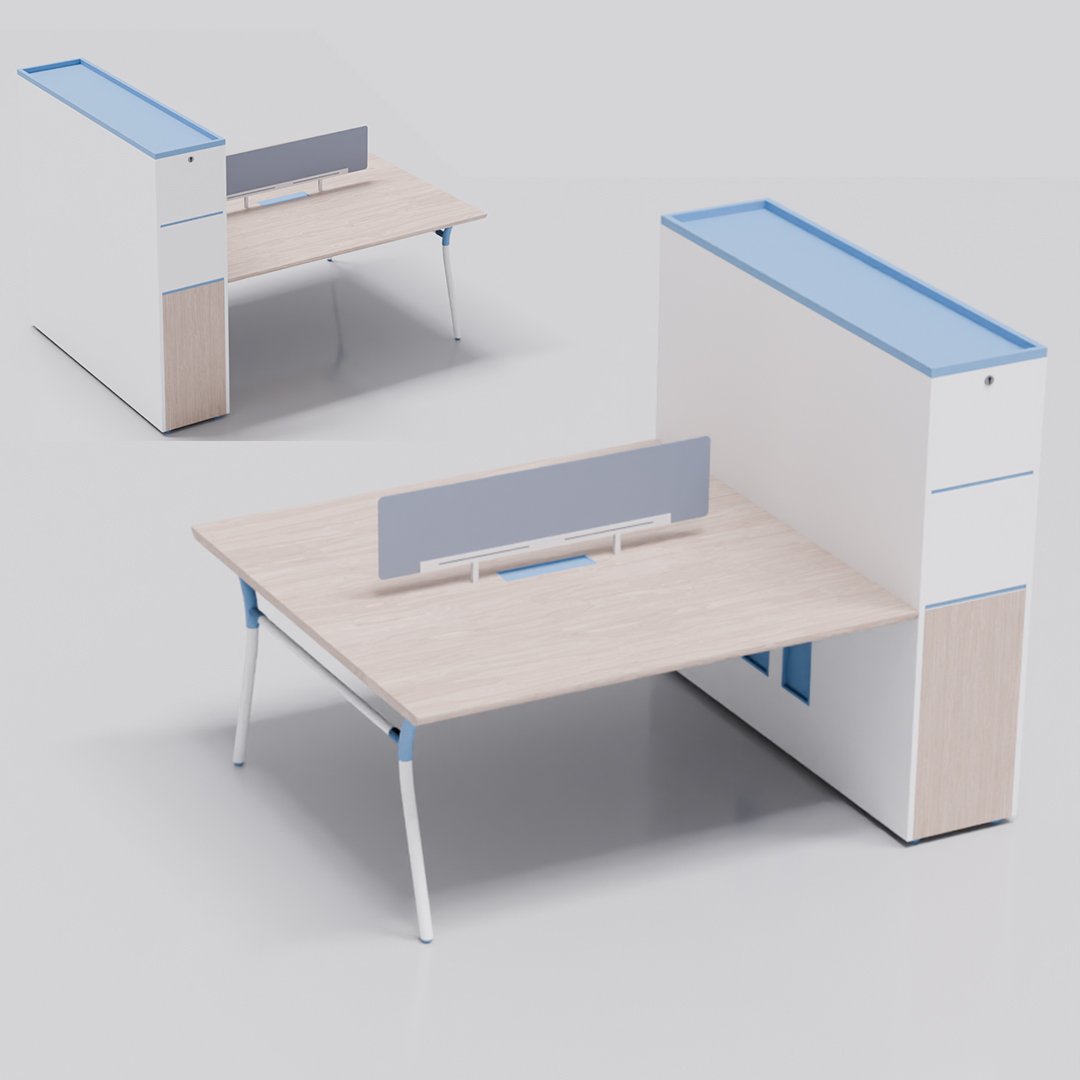 Workstation desk | Desks models | BlenderKit