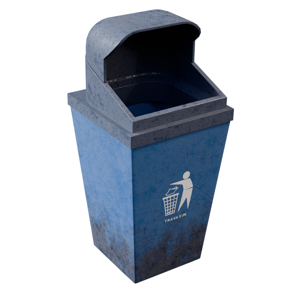 Trash Bin | Urban Environment models | BlenderKit