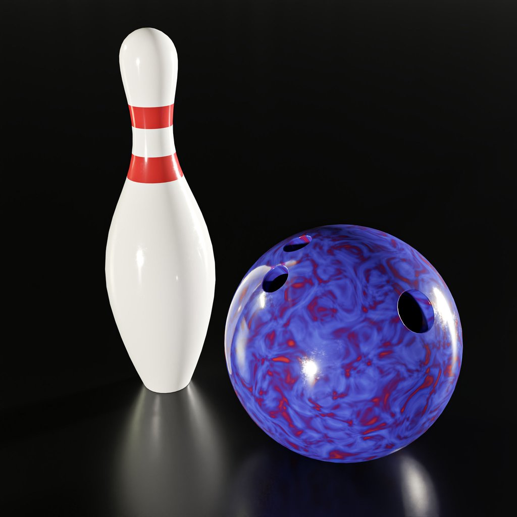 Bowling Ball and Pin | FREE Sport models | BlenderKit