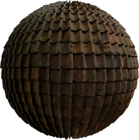 Mossy Roof Tiles PBR Texture Seamless | FREE roofing materials | BlenderKit