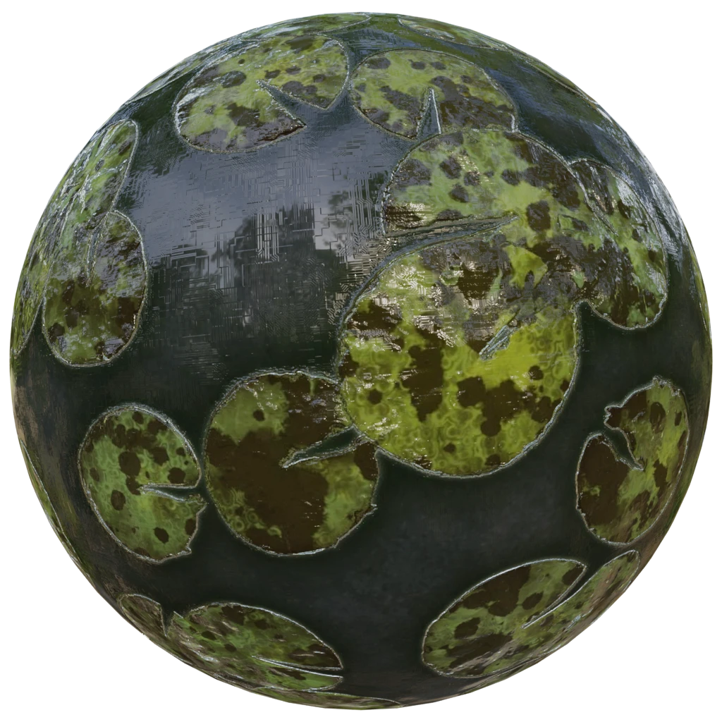 Dirty Water lily leaves | FREE ground materials | BlenderKit